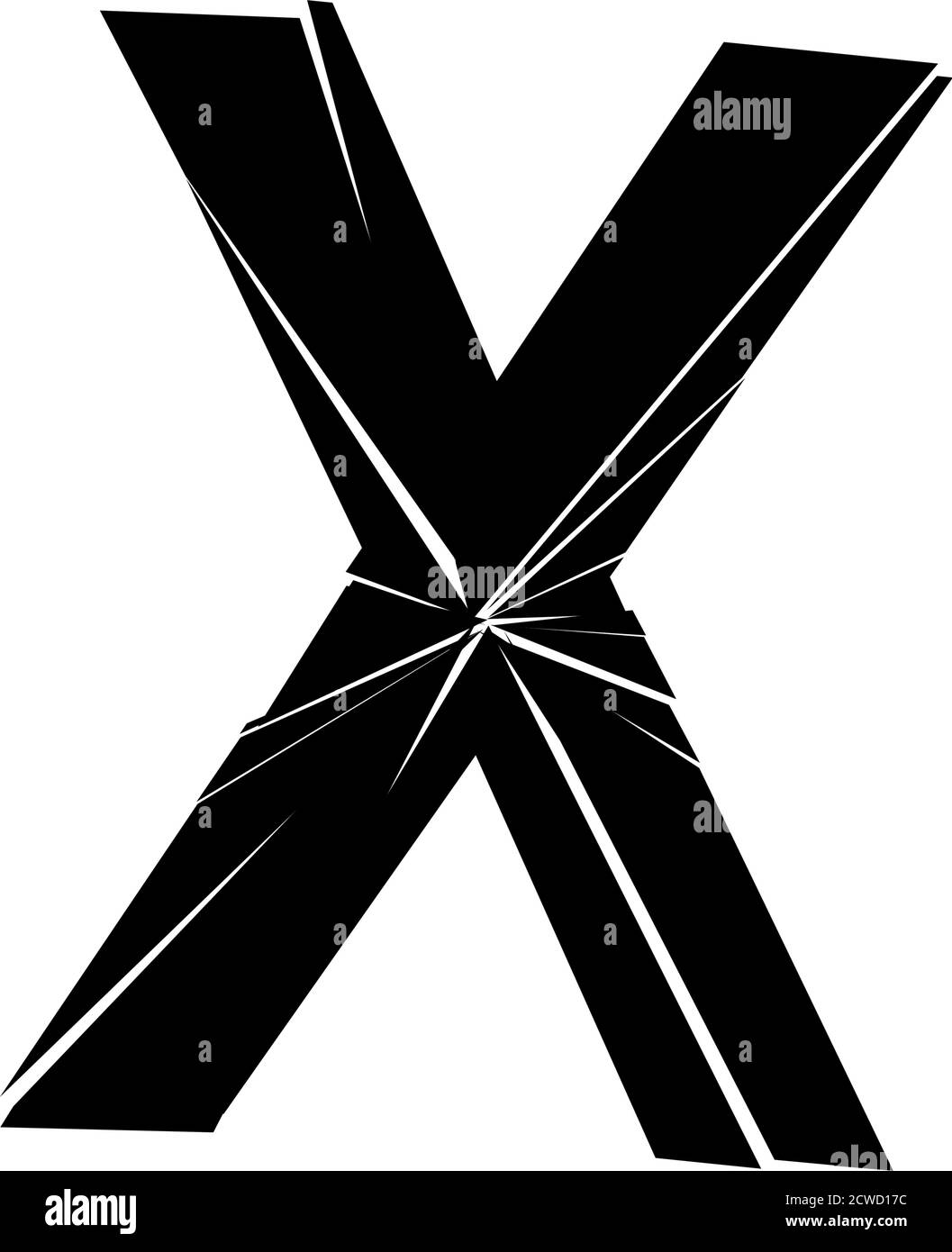 Full English lalphabet - ABC in lower- and uppercase with cracked ...