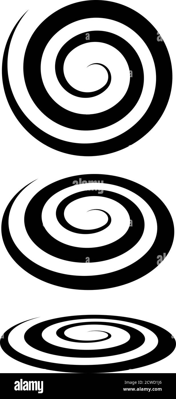 Spirals, swirls, twirls in perspective. Spiral vector illustration ...