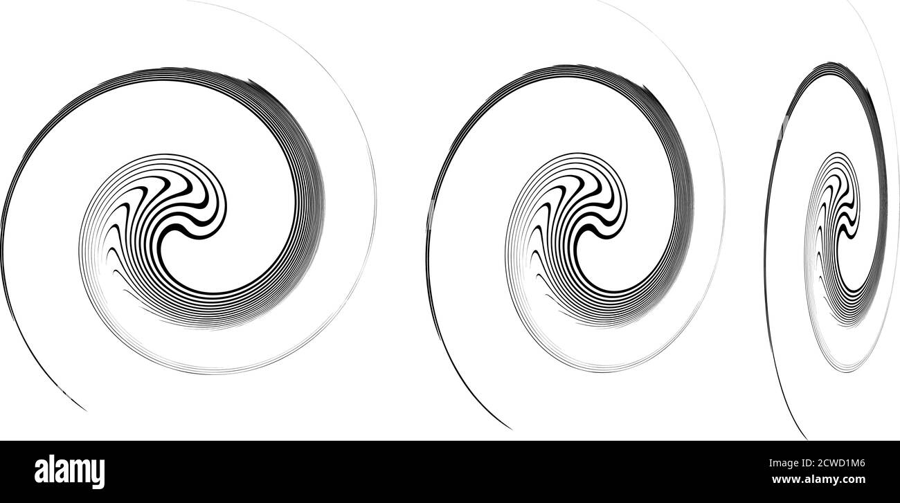 Spirals, swirls, twirls in perspective. Spiral vector illustration ...