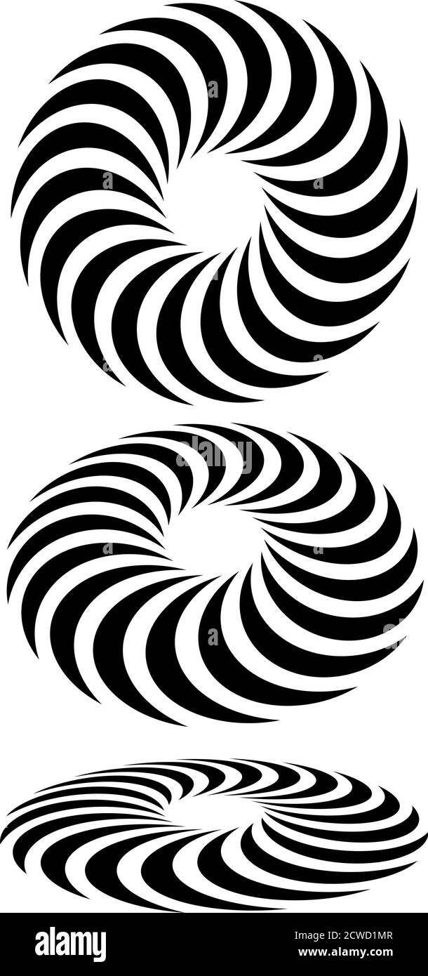 Spirals, swirls, twirls in perspective. Spiral vector illustration ...