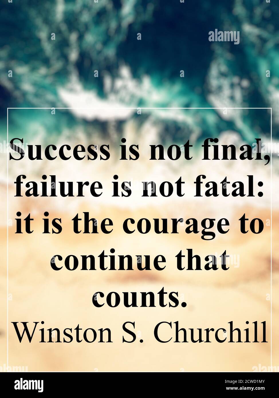 Succes is not final, failure is not fatal: it is the courage to ...