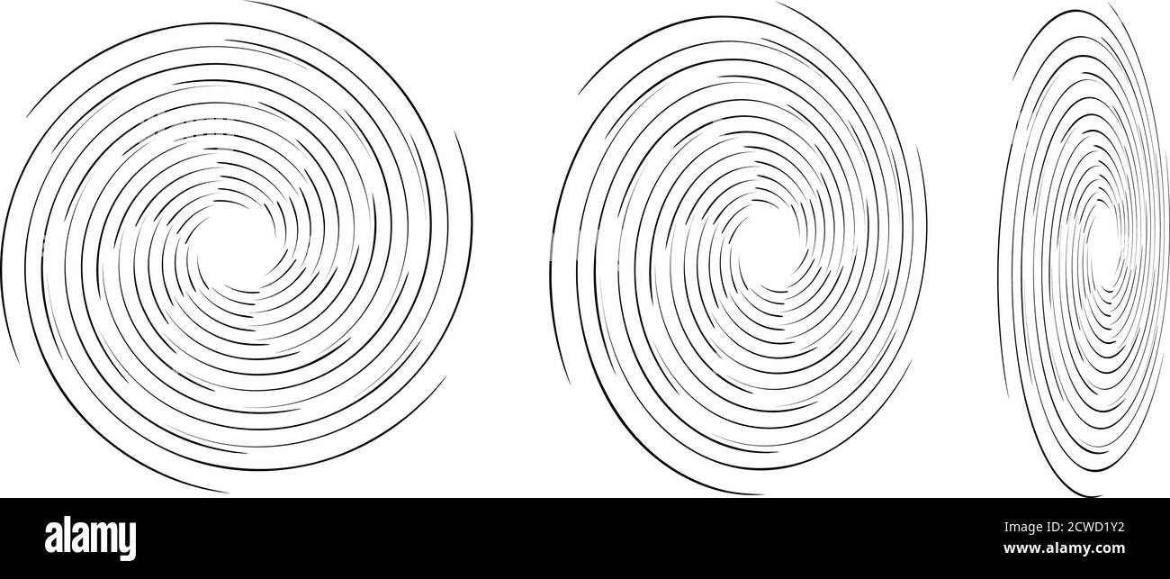 Spirals, swirls, twirls in perspective. Spiral vector illustration ...