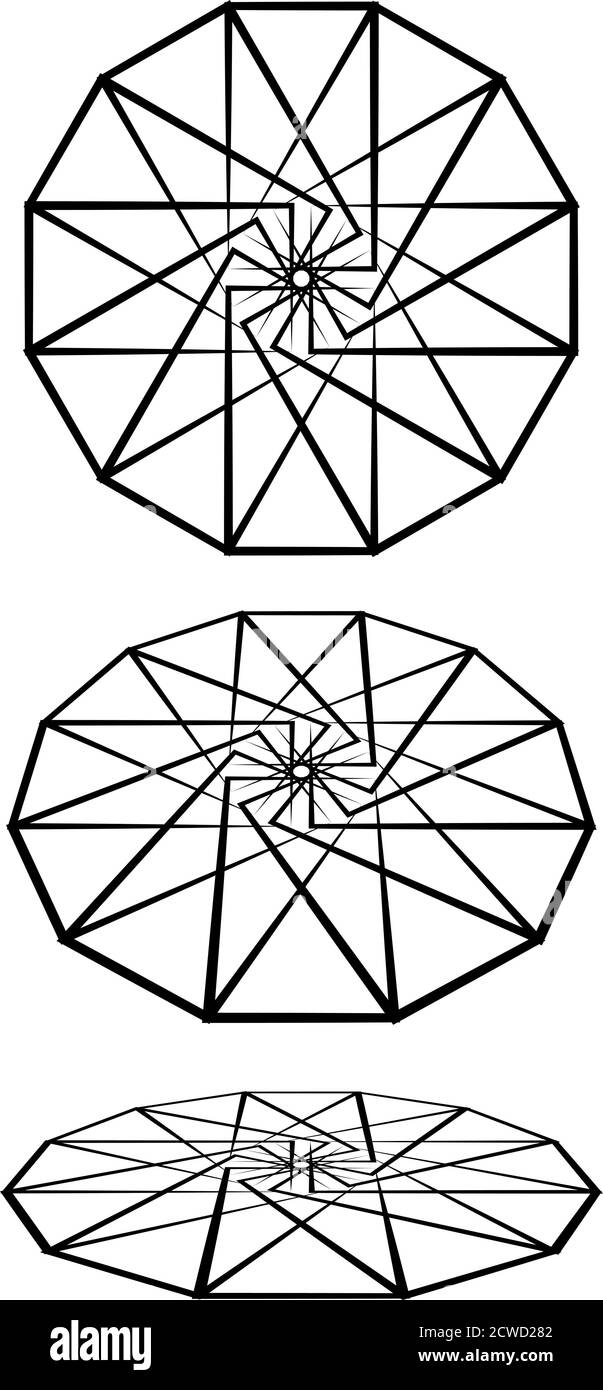 Spirals, swirls, twirls in perspective. Spiral vector illustration ...