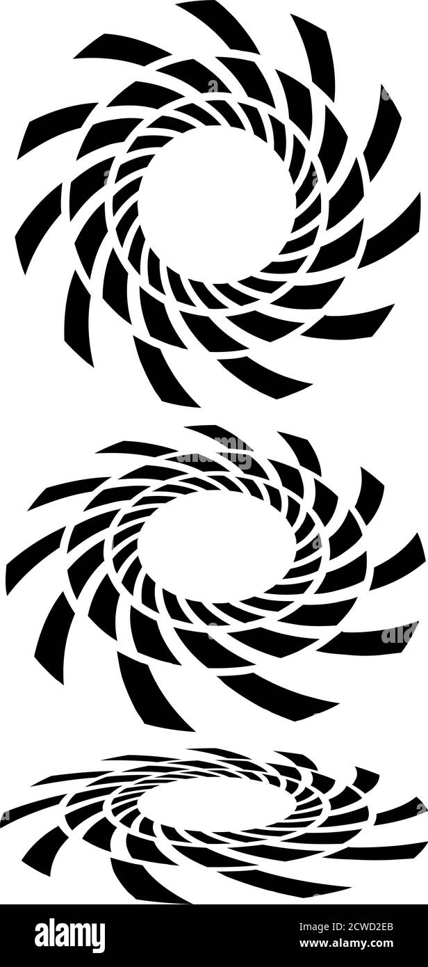 Spirals, swirls, twirls in perspective. Spiral vector illustration ...
