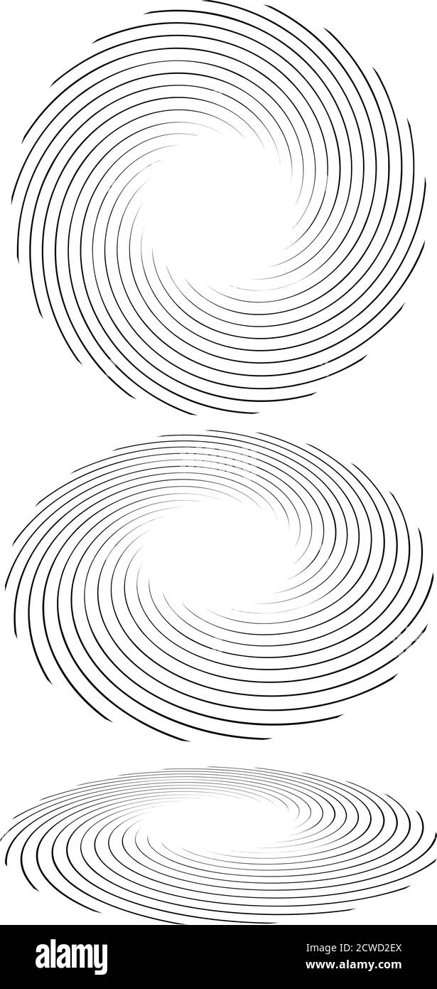 Spirals, swirls, twirls in perspective. Spiral vector illustration ...