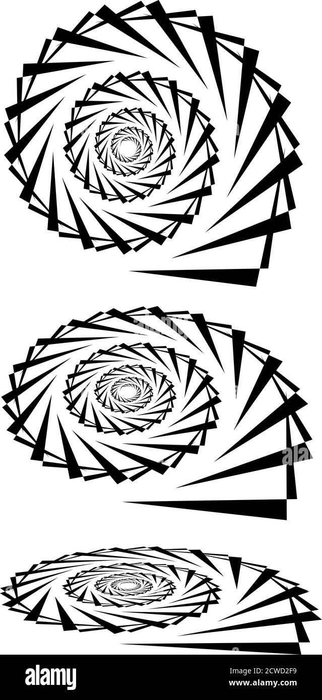 Spirals, swirls, twirls in perspective. Spiral vector illustration ...