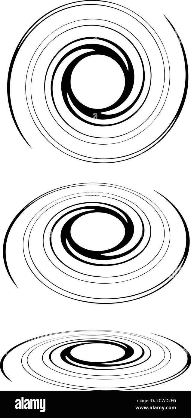 Spirals, swirls, twirls in perspective. Spiral vector illustration ...