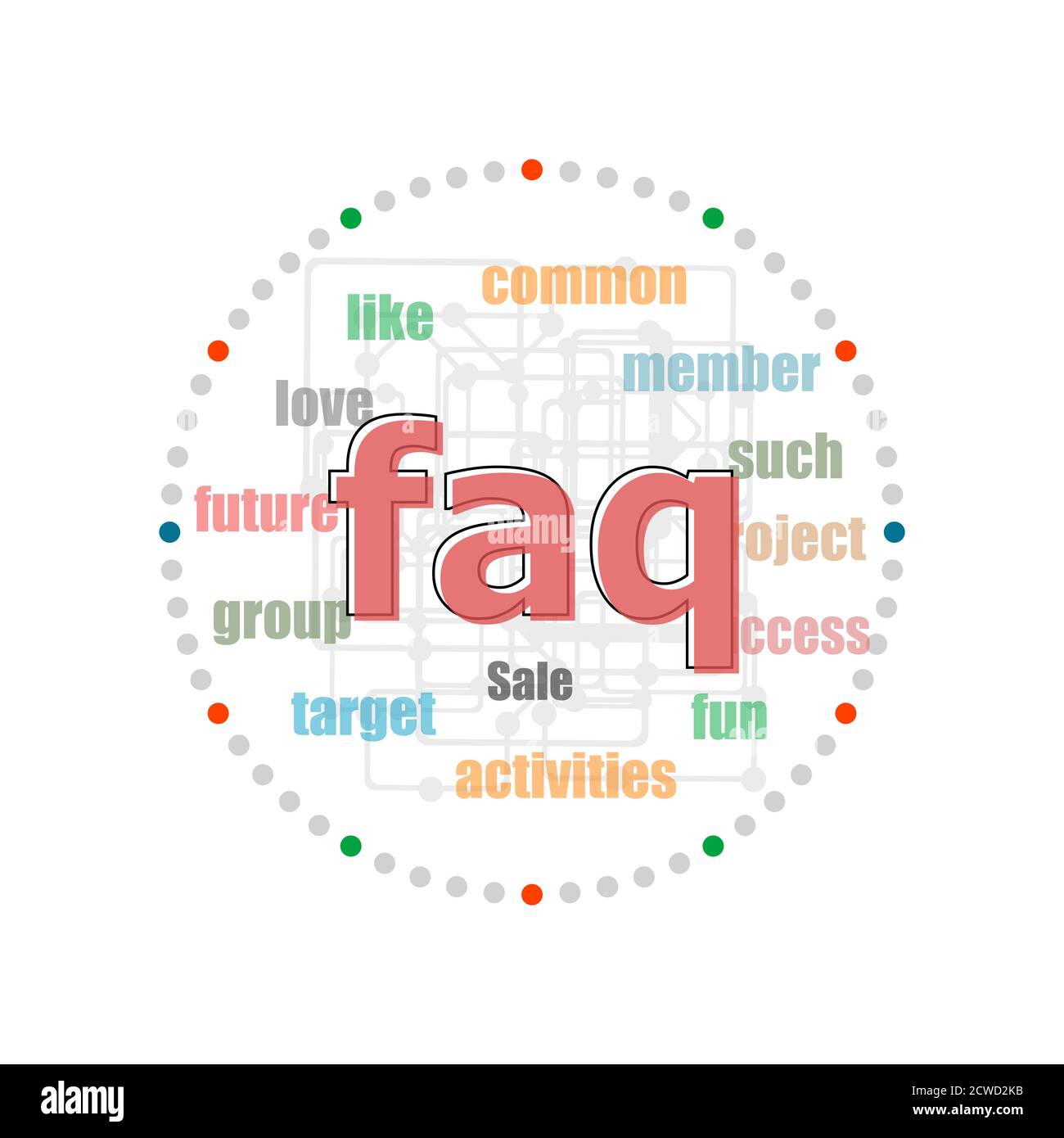 Text Faq. Education concept. frequently asked questions . Word collage ...