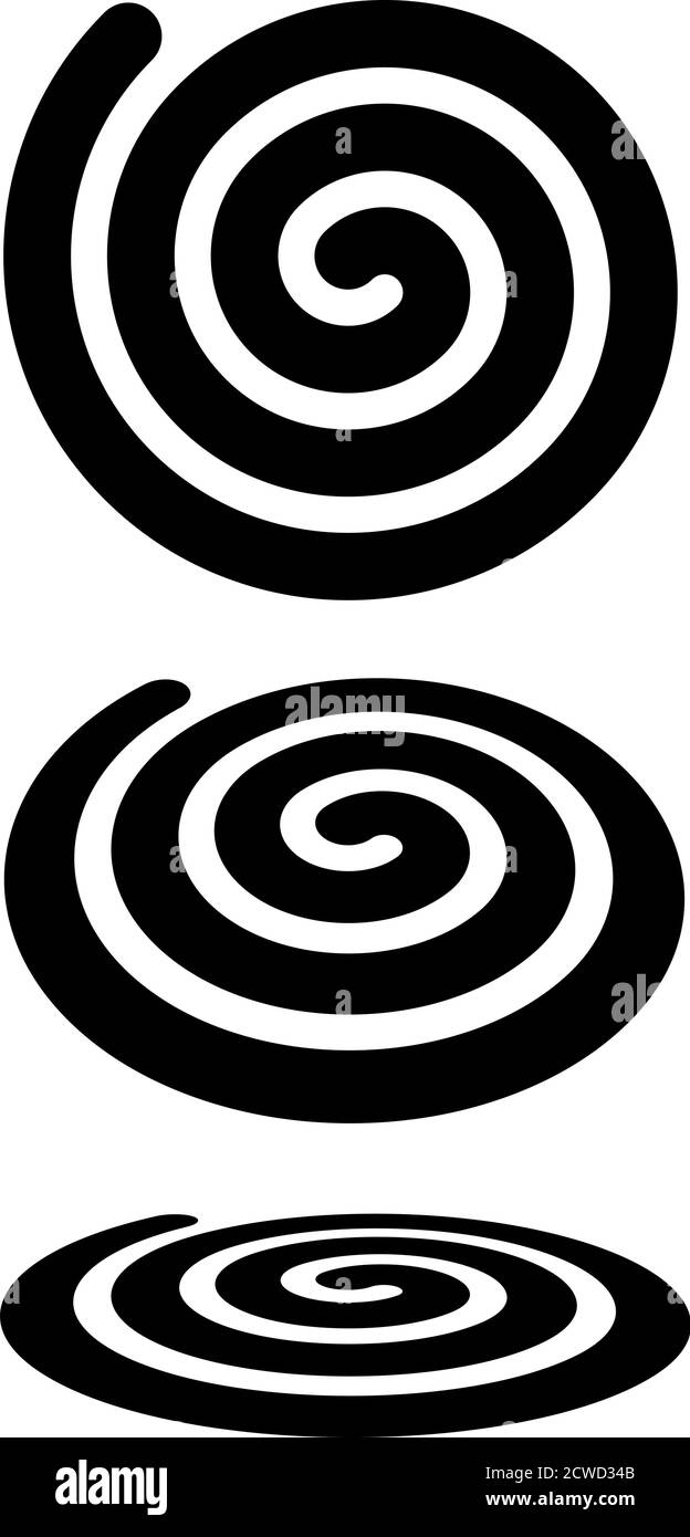 Spirals, swirls, twirls in perspective. Spiral vector illustration ...
