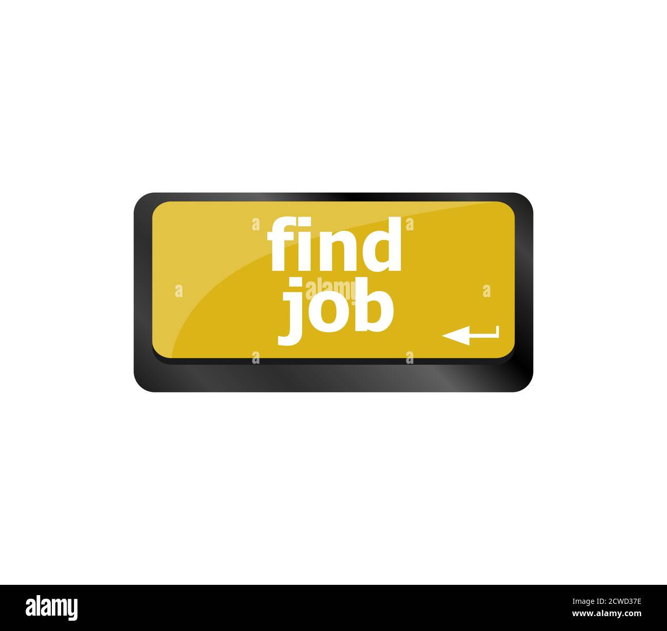 Searching for job on the internet. Jobs button on computer keyboard ...
