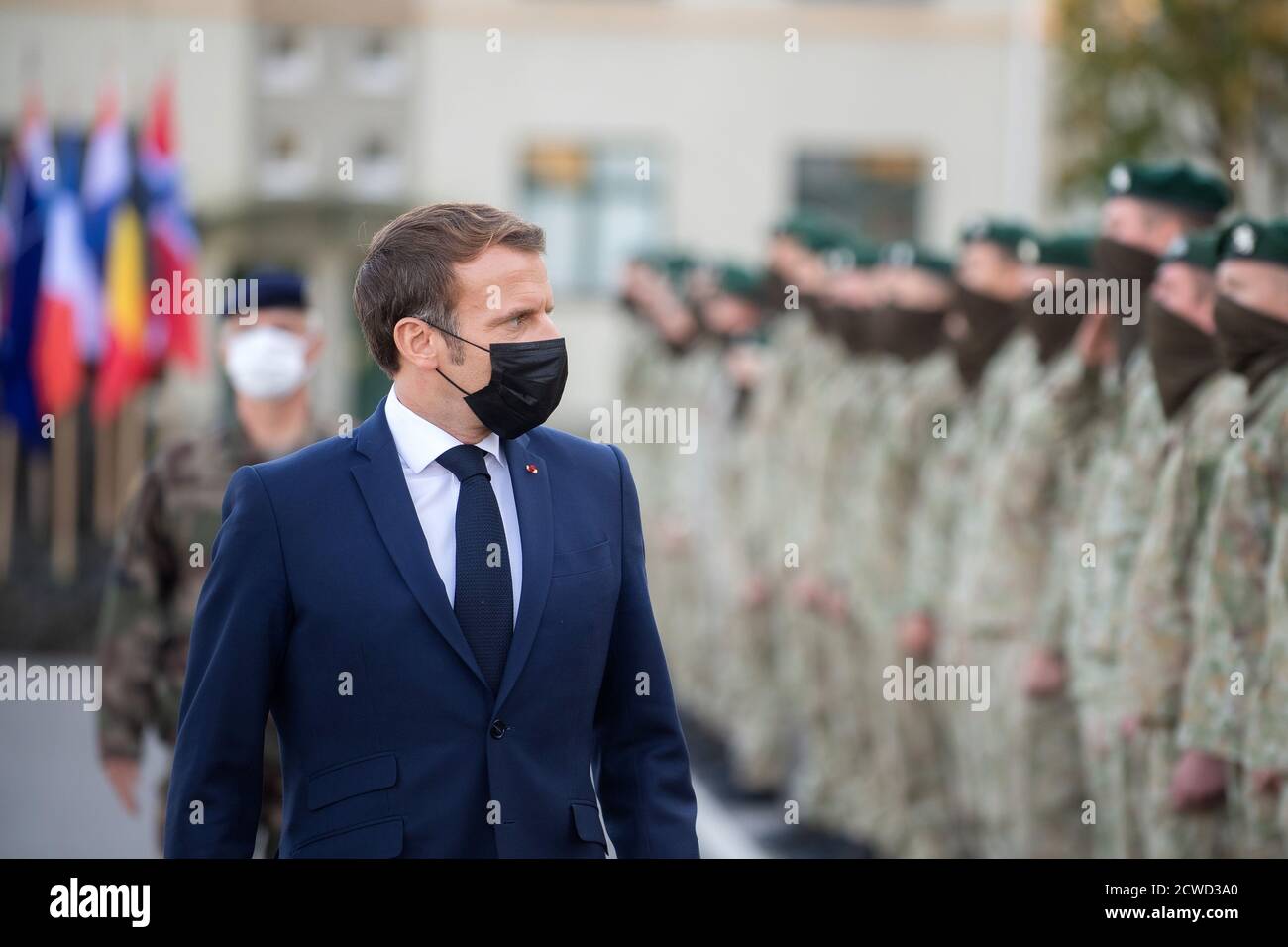 Rukla, Lithuania. 29th Sep, 2020. French President Emmanuel Macron ...
