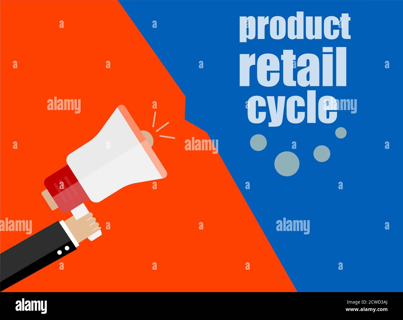 flat design business concept. product retail cycle. Digital marketing ...