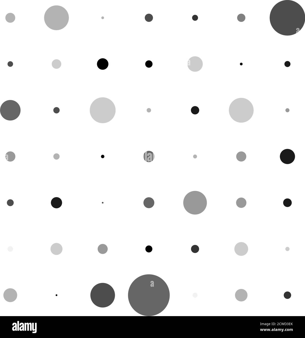 7x7 circles dots variation design. Dotted speckles, freckles. Circles ...