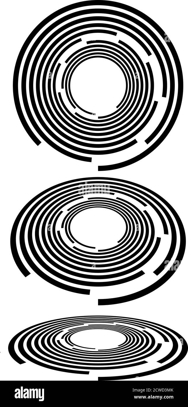 Spirals, swirls, twirls in perspective. Spiral vector illustration ...