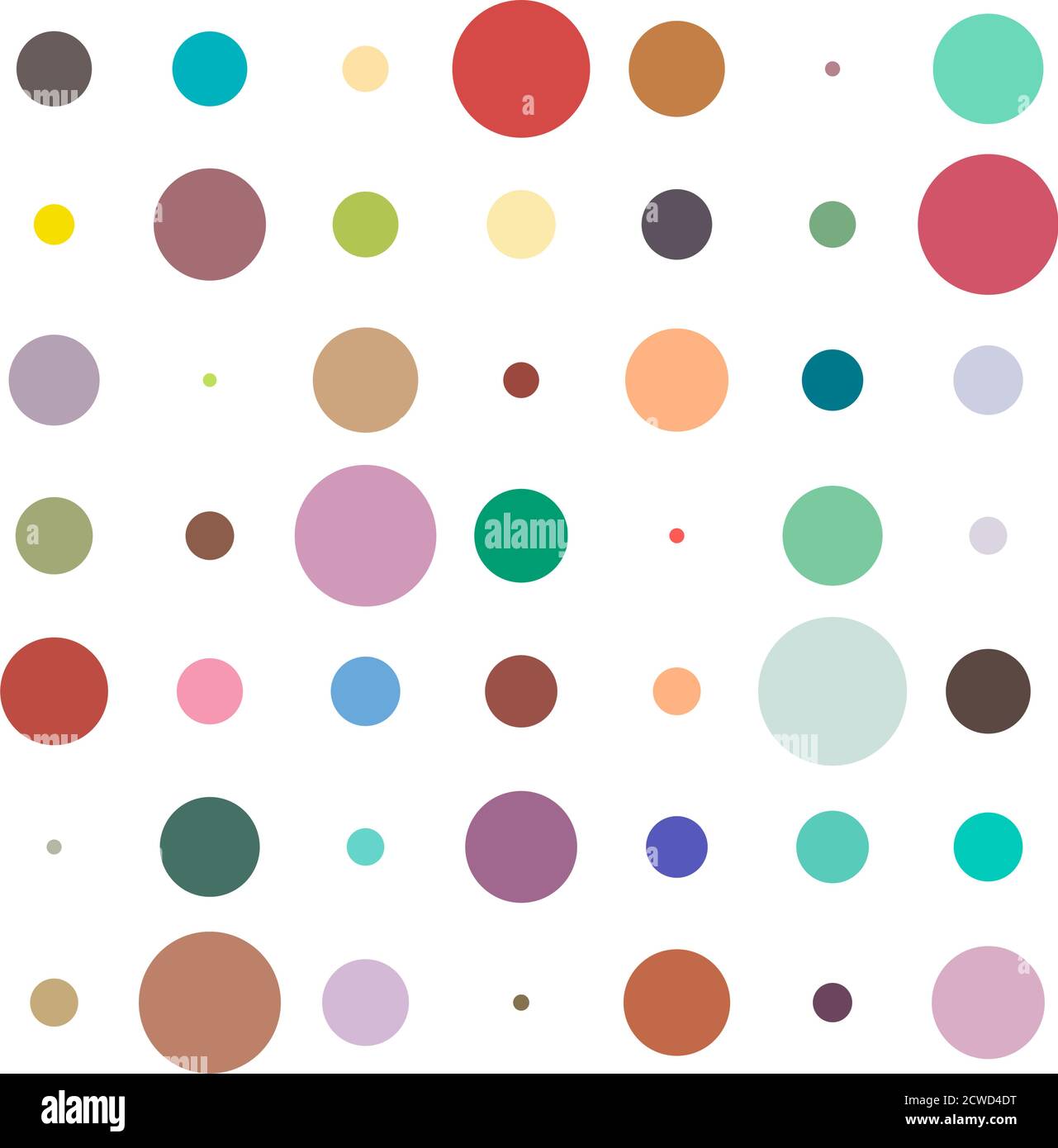 7x7 circles dots variation design. Dotted speckles, freckles. Circles ...