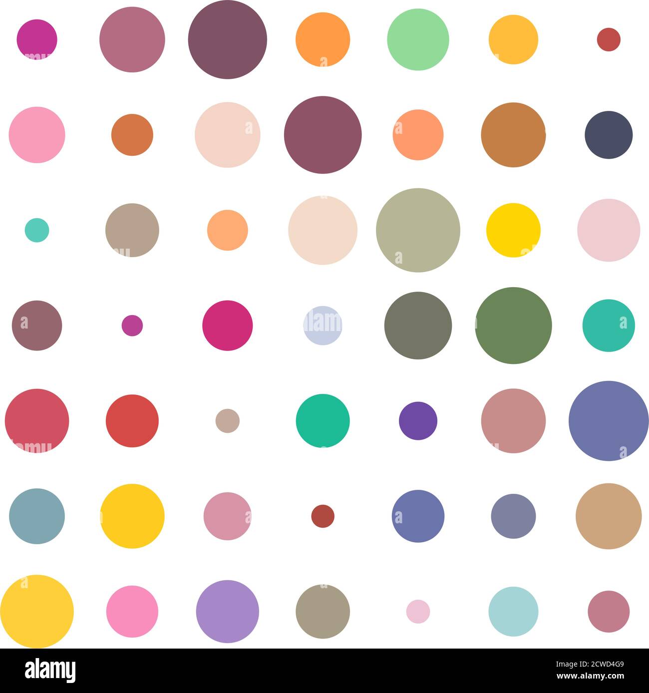7x7 circles dots variation design. Dotted speckles, freckles. Circles ...