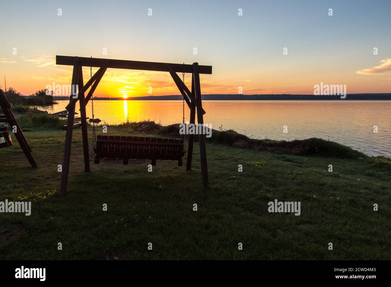 Lake Superior Sunrise. Sunrise over the coast of Lake Superior on a ...