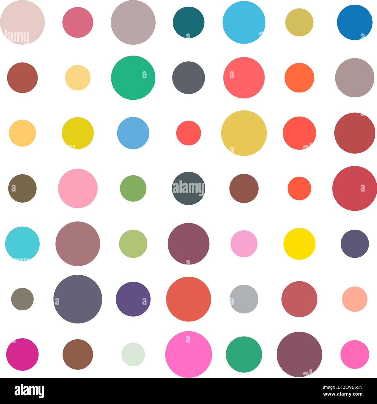 7x7 circles dots variation design. Dotted speckles, freckles. Circles ...