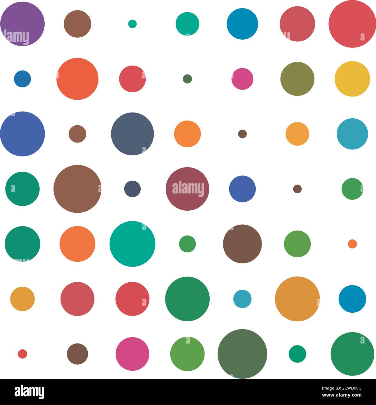7x7 circles dots variation design. Dotted speckles, freckles. Circles ...
