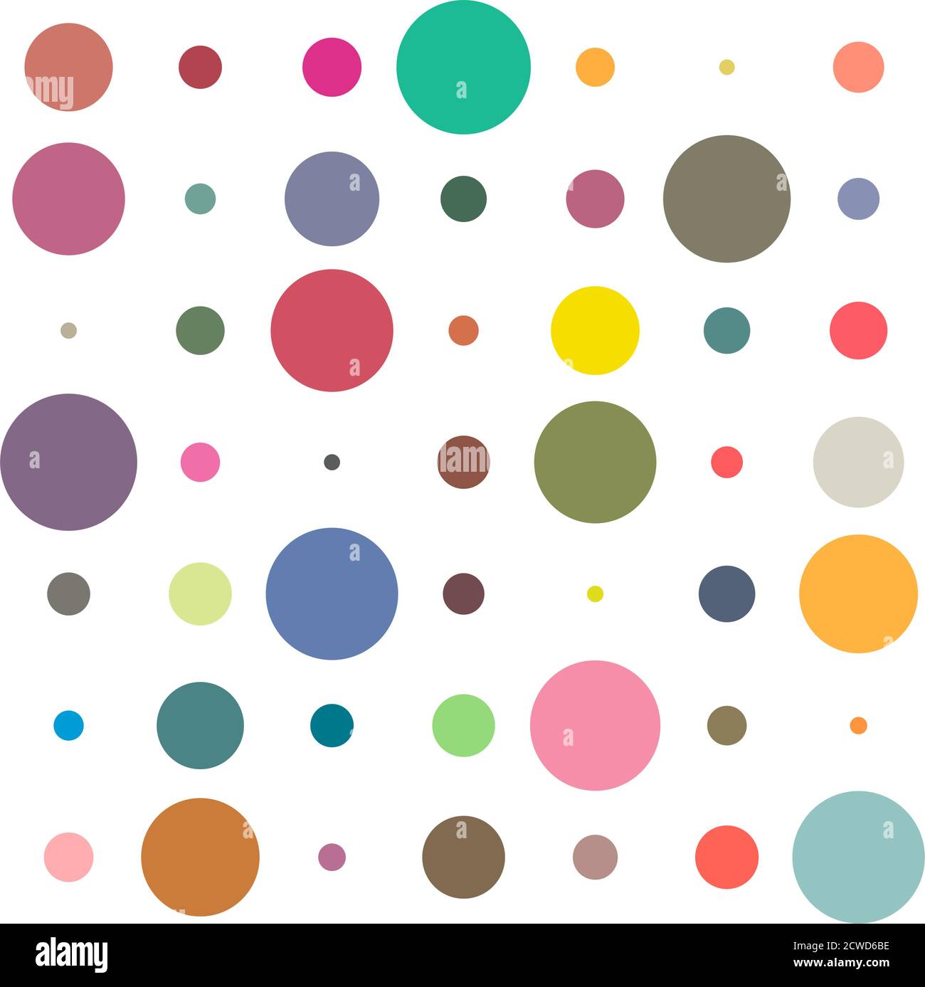 7x7 circles dots variation design. Dotted speckles, freckles. Circles ...