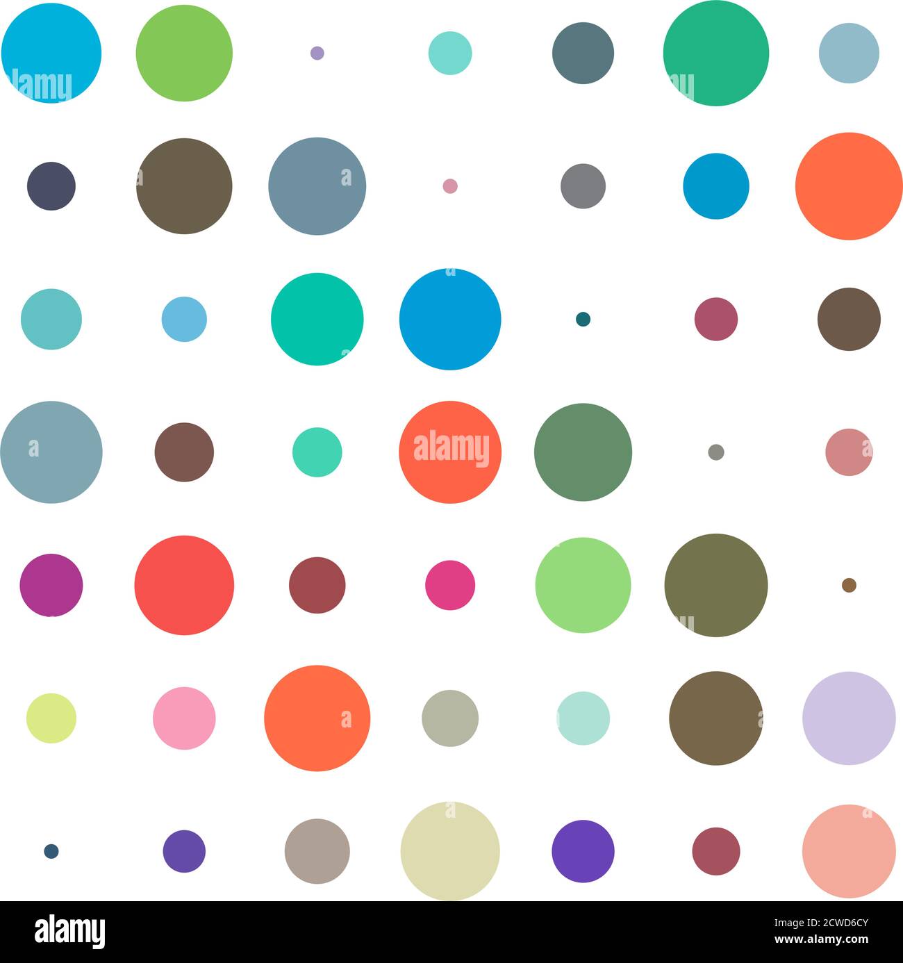 7x7 circles dots variation design. Dotted speckles, freckles. Circles ...