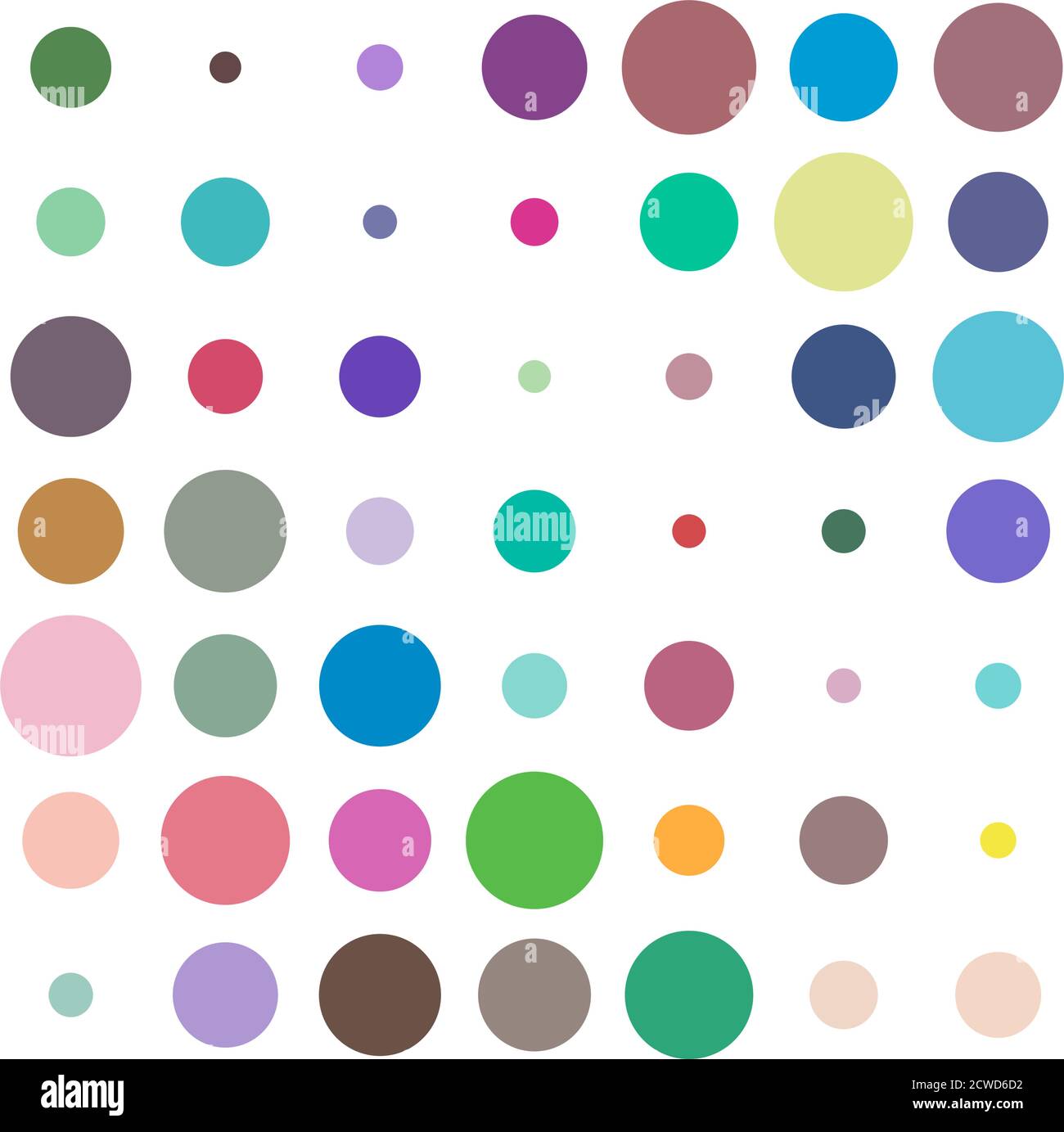 7x7 circles dots variation design. Dotted speckles, freckles. Circles ...