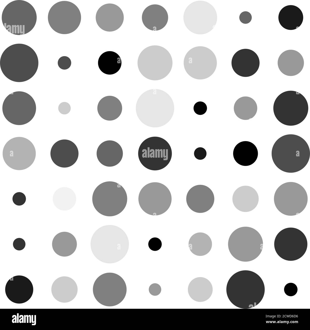 7x7 circles dots variation design. Dotted speckles, freckles. Circles ...