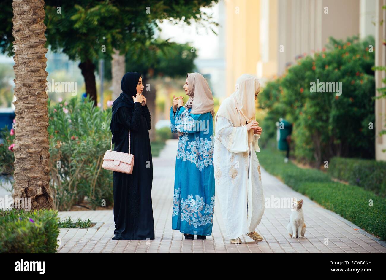 Three arabic girls dubai hi-res stock photography and images - Alamy