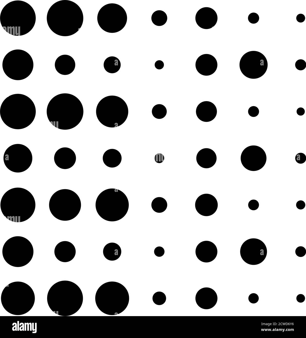 7x7 circles dots variation design. Dotted speckles, freckles. Circles ...