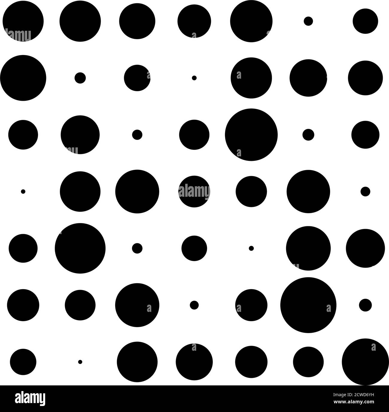 7x7 circles dots variation design. Dotted speckles, freckles. Circles ...