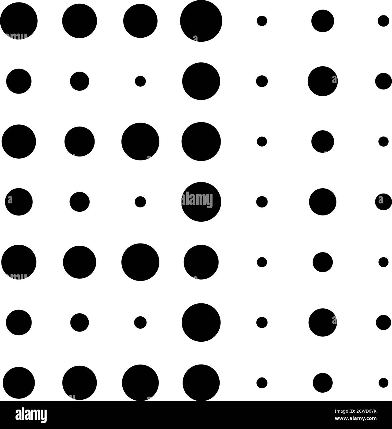 7x7 circles dots variation design. Dotted speckles, freckles. Circles ...