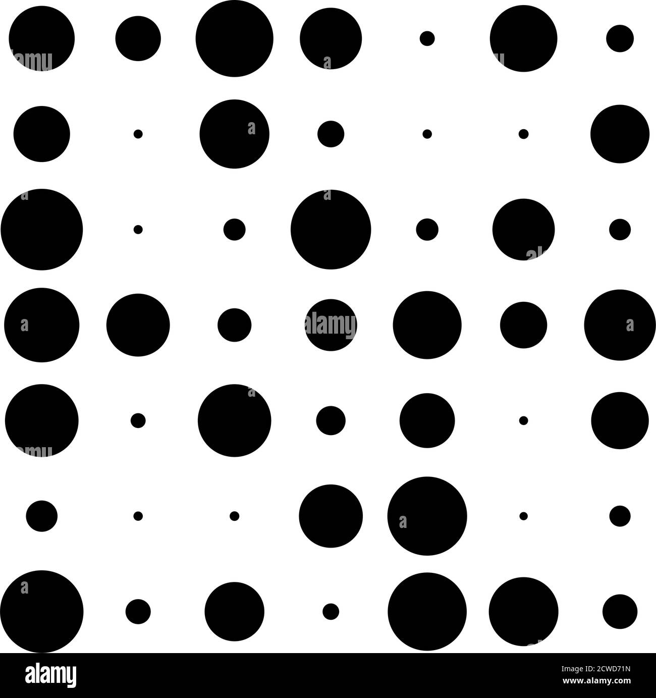 7x7 circles dots variation design. Dotted speckles, freckles. Circles ...