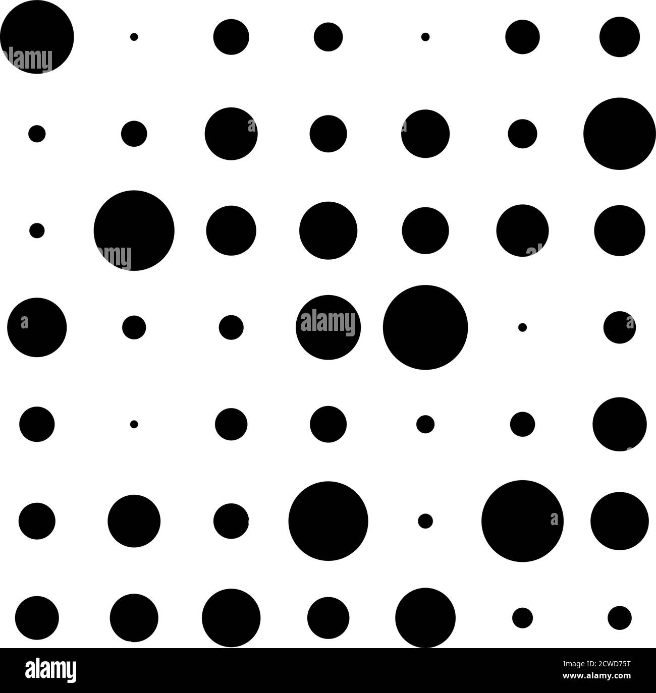 7x7 circles dots variation design. Dotted speckles, freckles. Circles ...