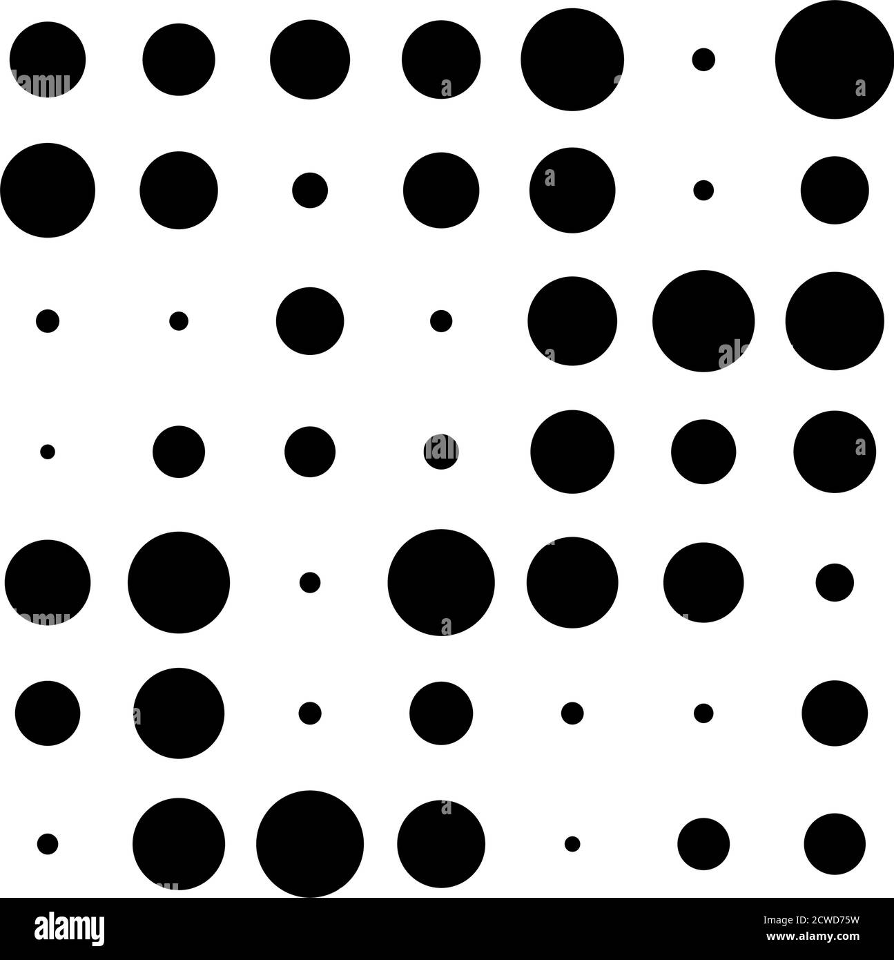 7x7 circles dots variation design. Dotted speckles, freckles. Circles ...