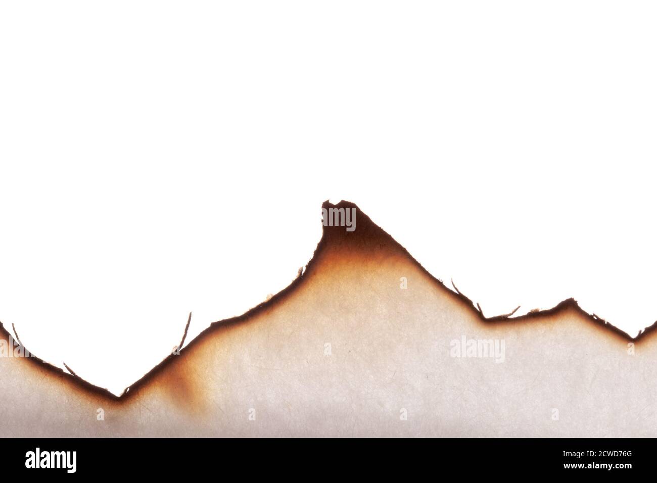 burnt paper edges isolated on white background. template for design ...