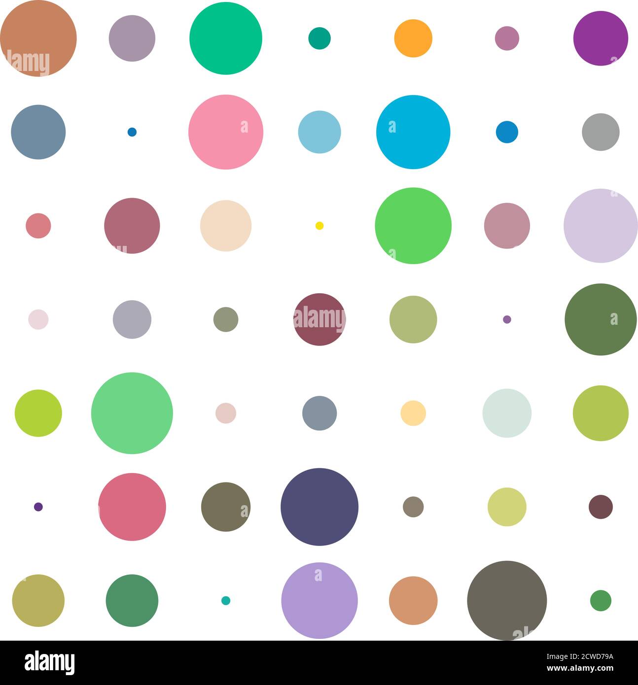 7x7 circles dots variation design. Dotted speckles, freckles. Circles ...