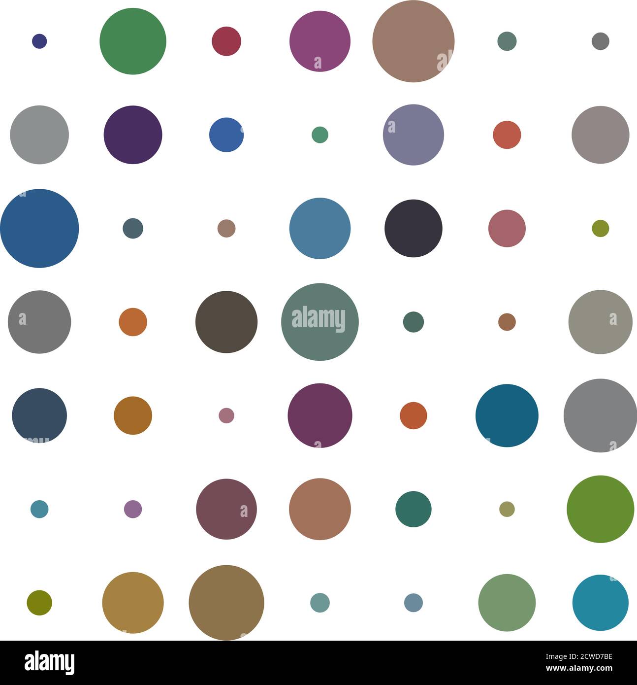 7x7 circles dots variation design. Dotted speckles, freckles. Circles ...