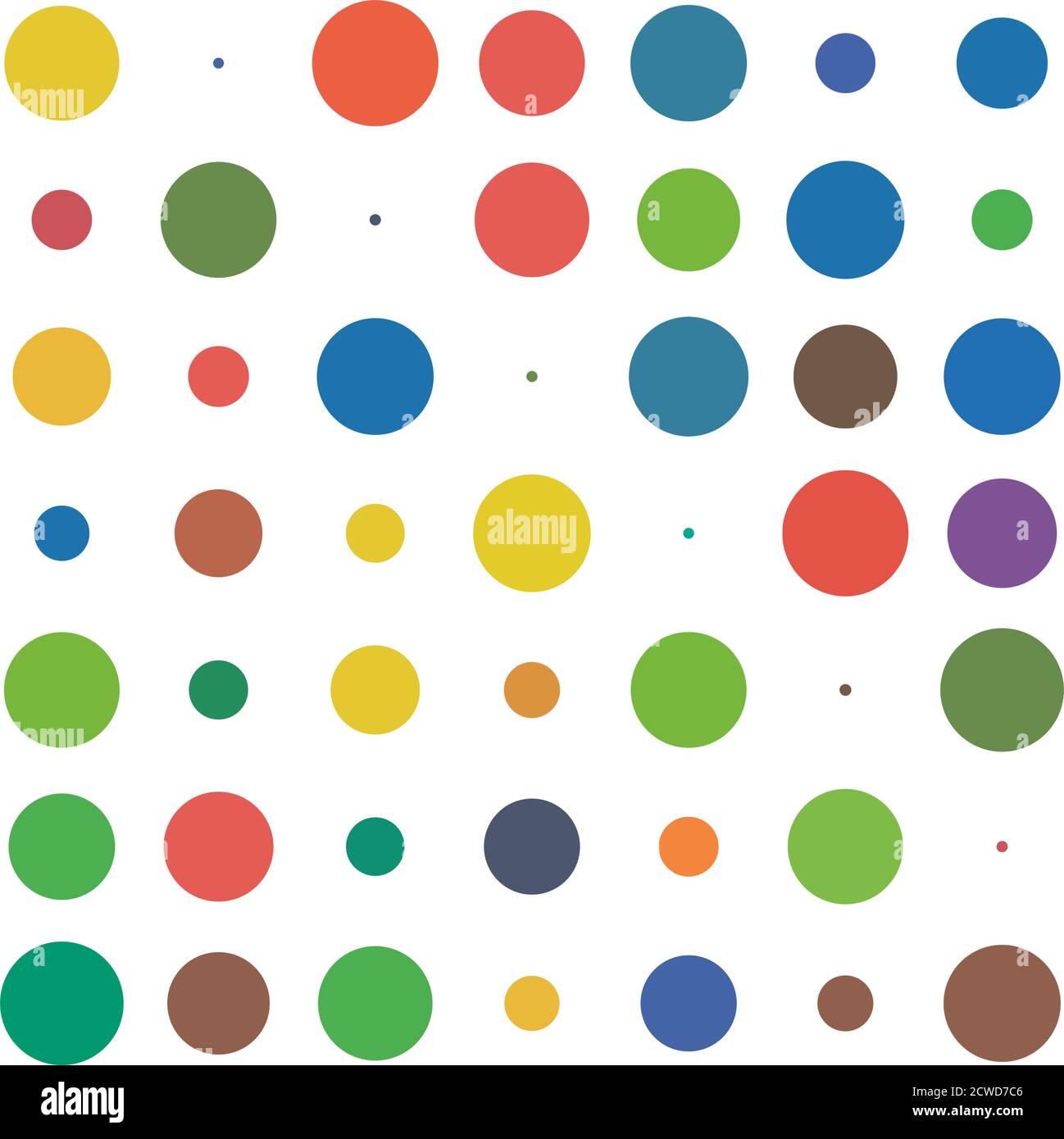 7x7 circles dots variation design. Dotted speckles, freckles. Circles ...