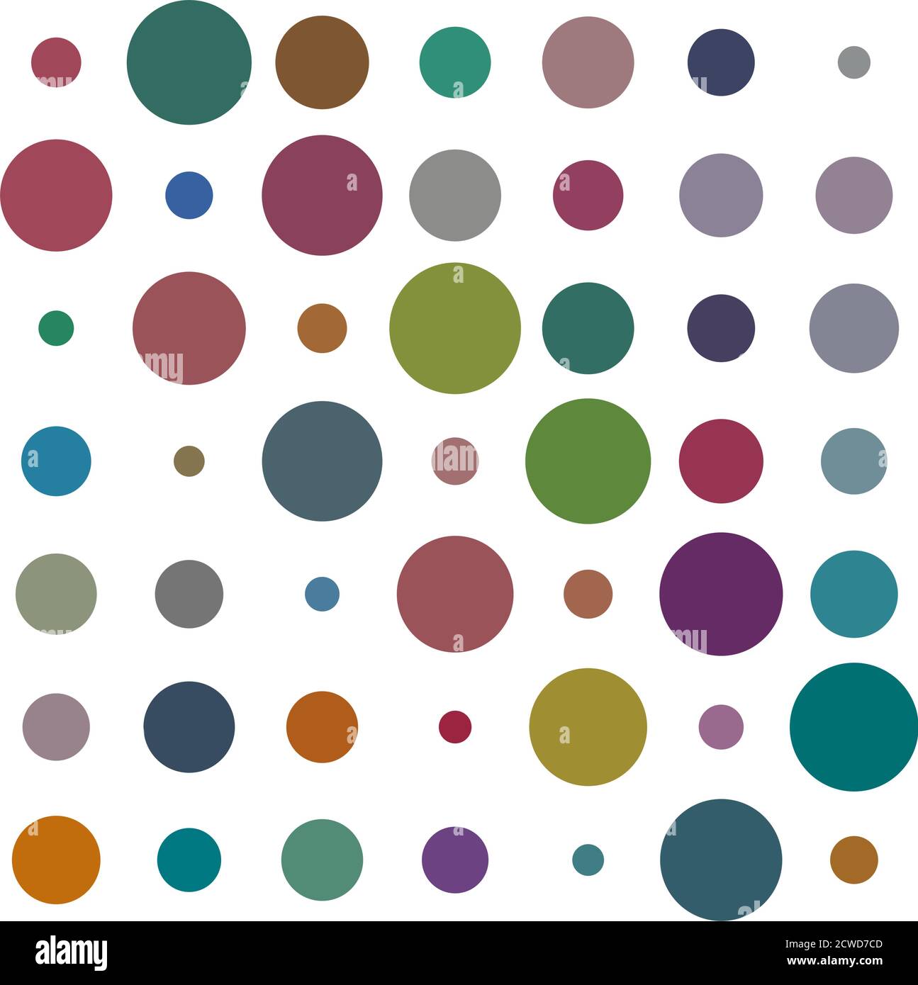 7x7 circles dots variation design. Dotted speckles, freckles. Circles ...