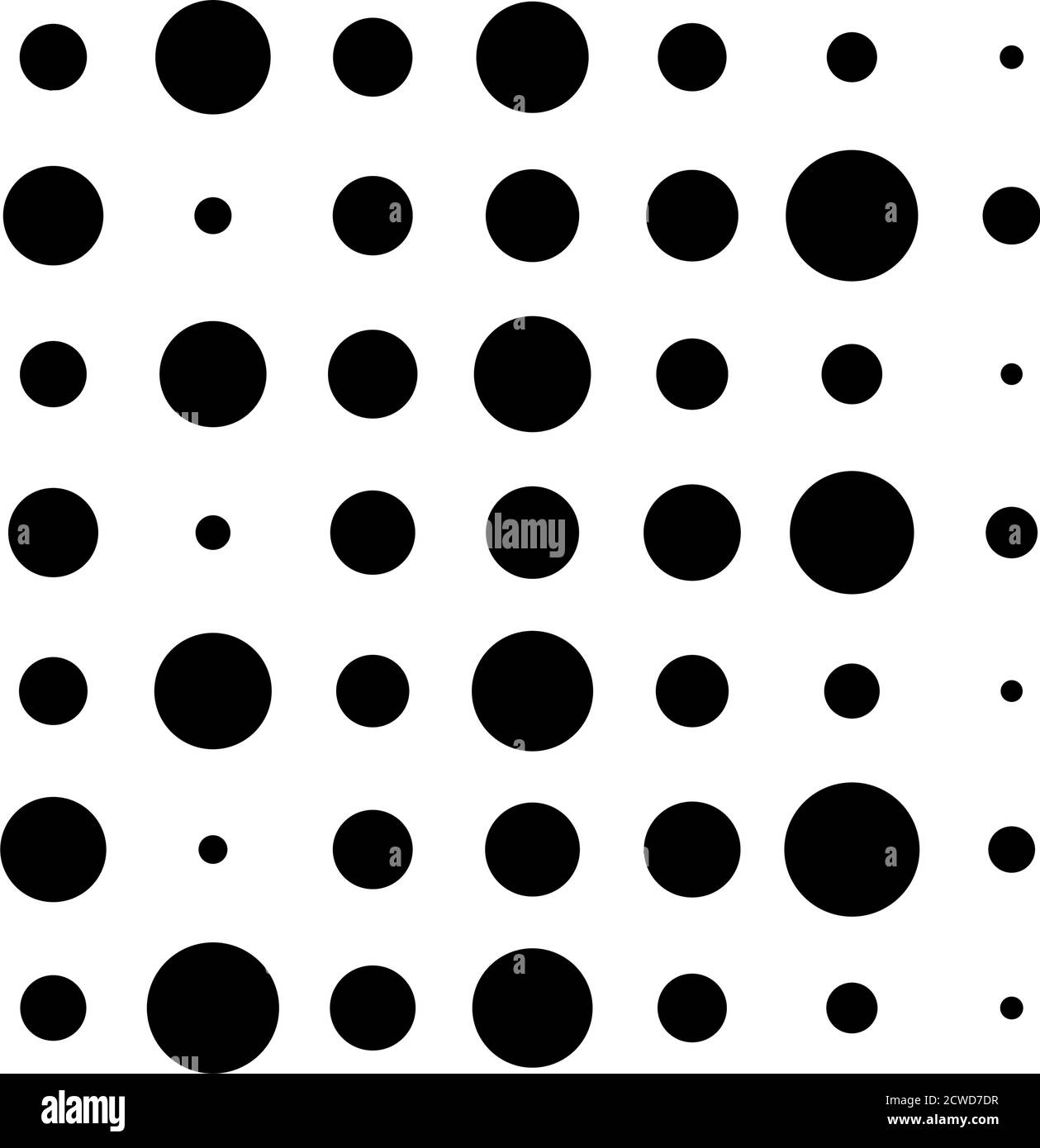 7x7 circles dots variation design. Dotted speckles, freckles. Circles ...