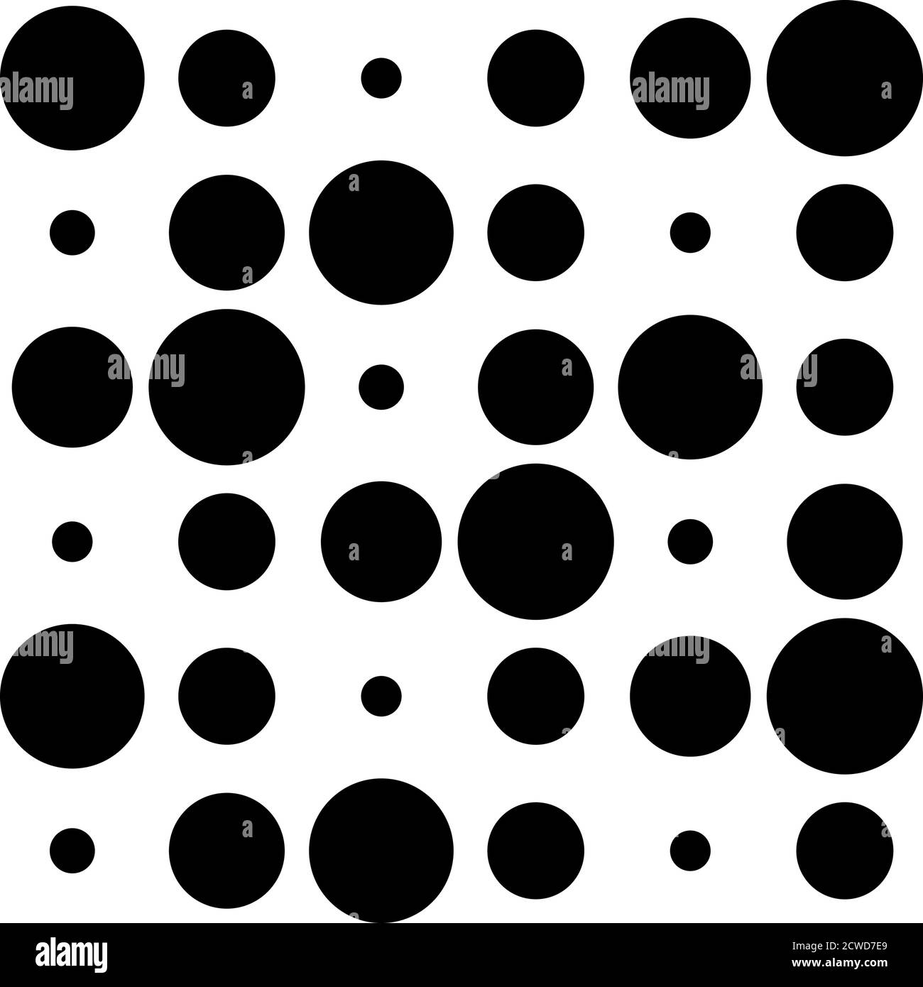 6x6 circles dots variation design. Dotted speckles, freckles. Circles ...