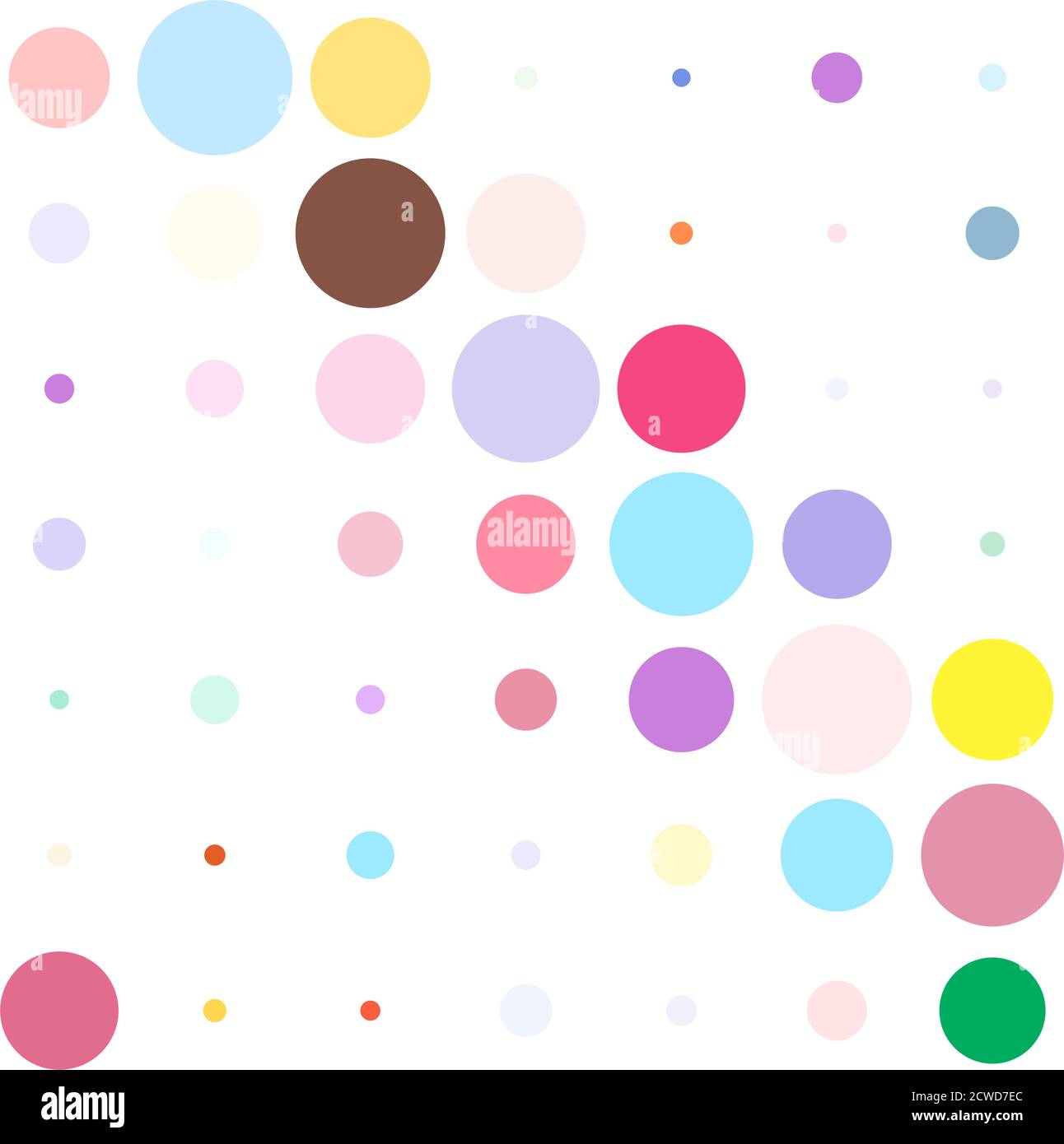 7x7 circles dots variation design. Dotted speckles, freckles. Circles ...