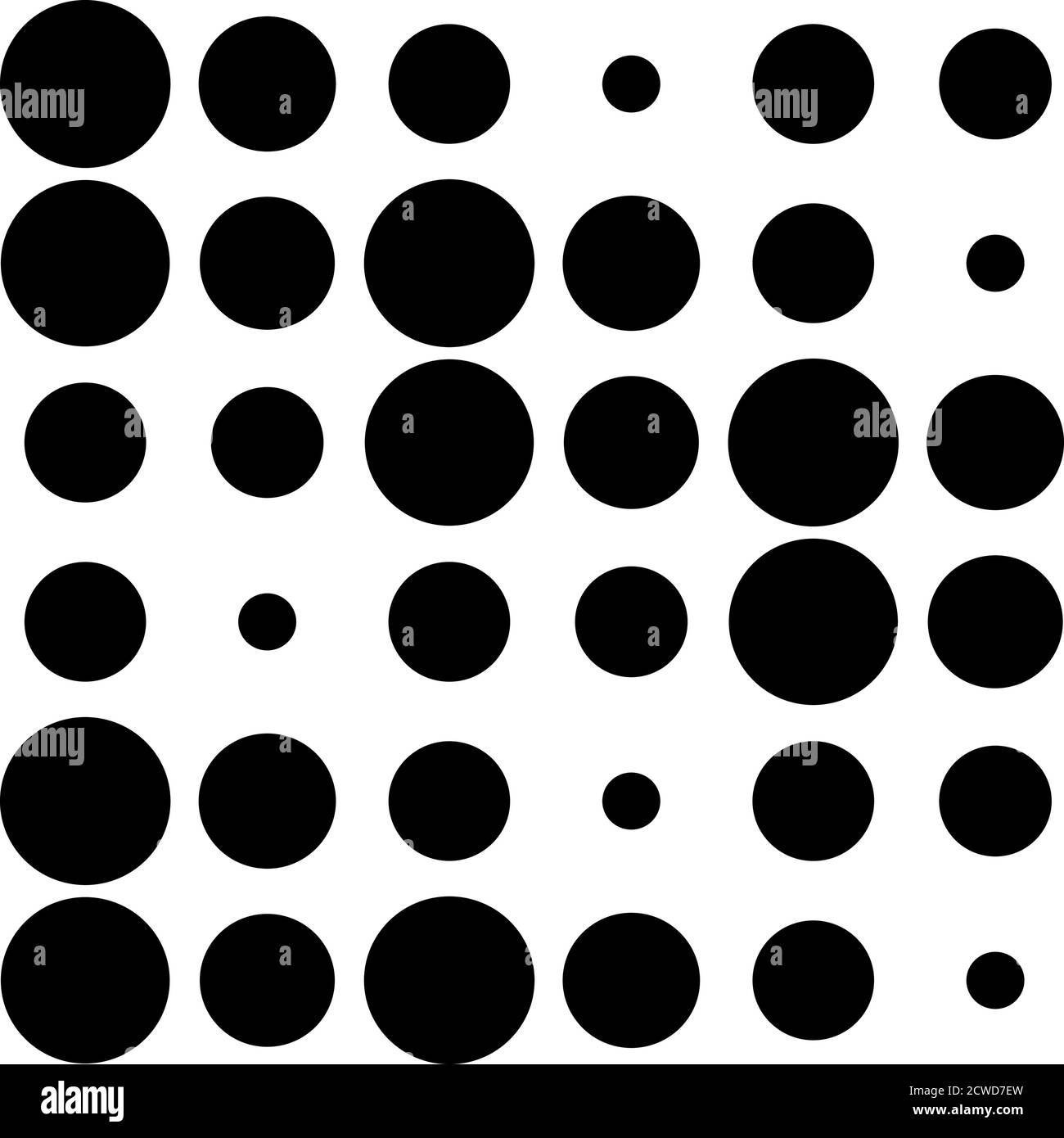 6x6 circles dots variation design. Dotted speckles, freckles. Circles ...