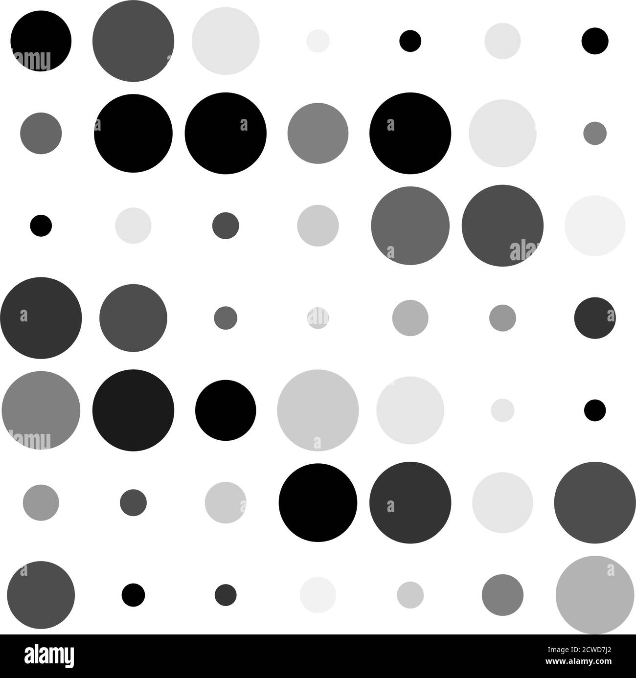 7x7 circles dots variation design. Dotted speckles, freckles. Circles ...