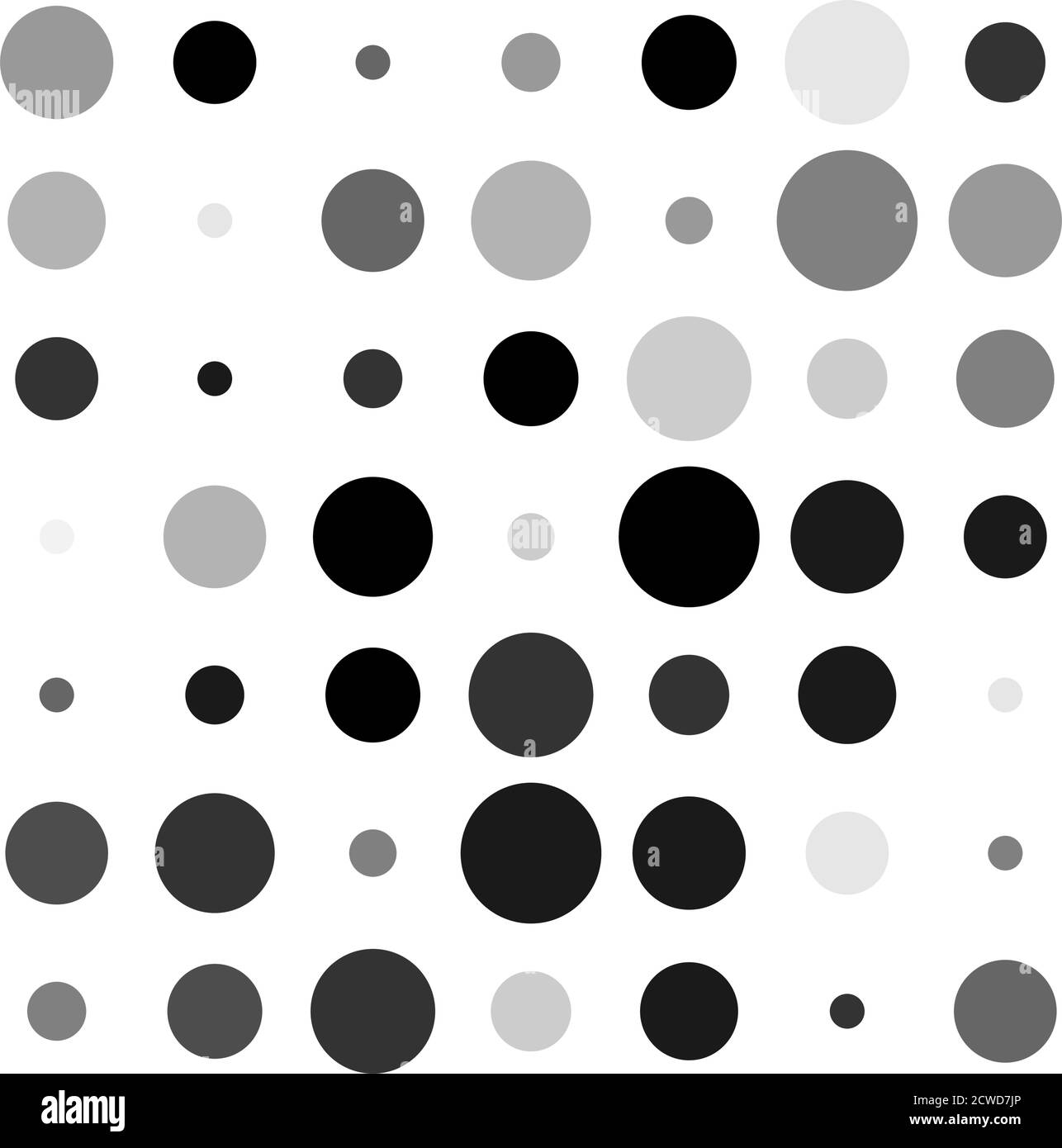 7x7 circles dots variation design. Dotted speckles, freckles. Circles ...
