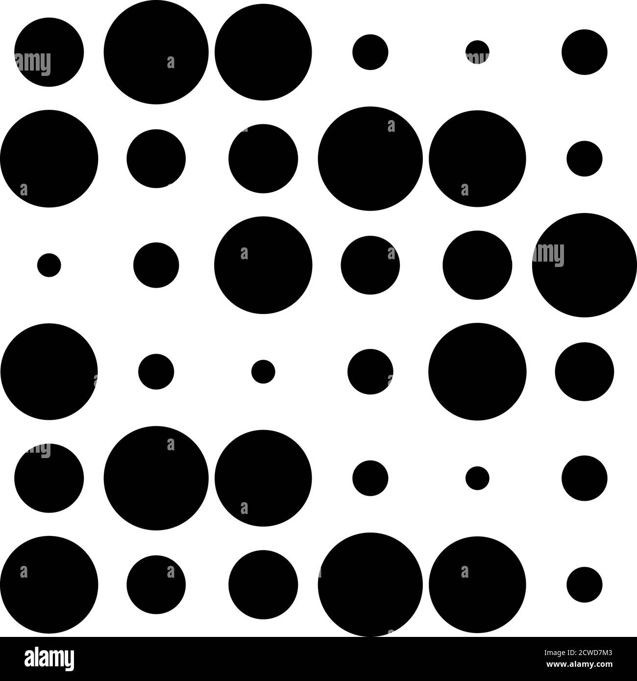 6x6 circles dots variation design. Dotted speckles, freckles. Circles ...