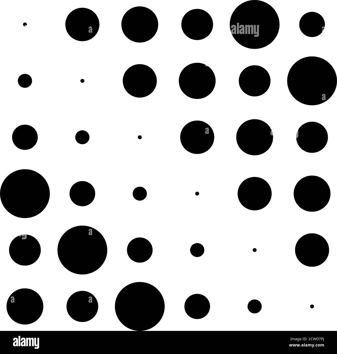 6x6 circles dots variation design. Dotted speckles, freckles. Circles ...