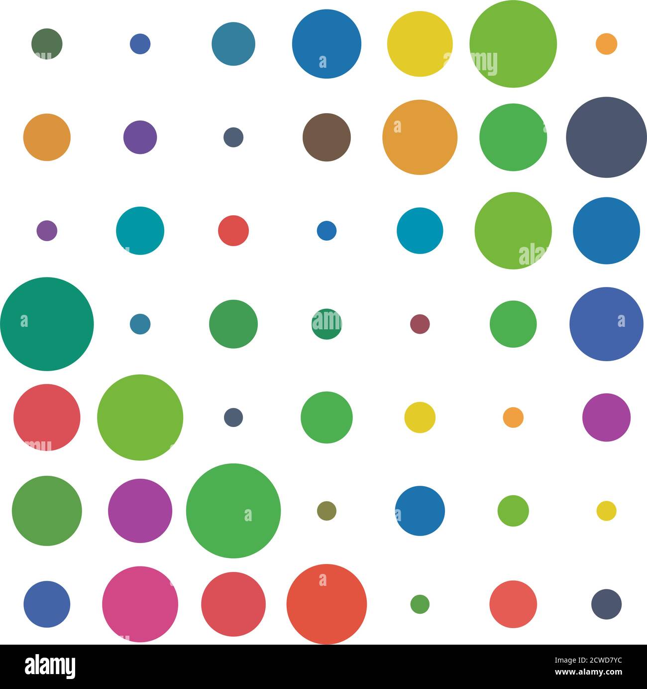 7x7 circles dots variation design. Dotted speckles, freckles. Circles ...