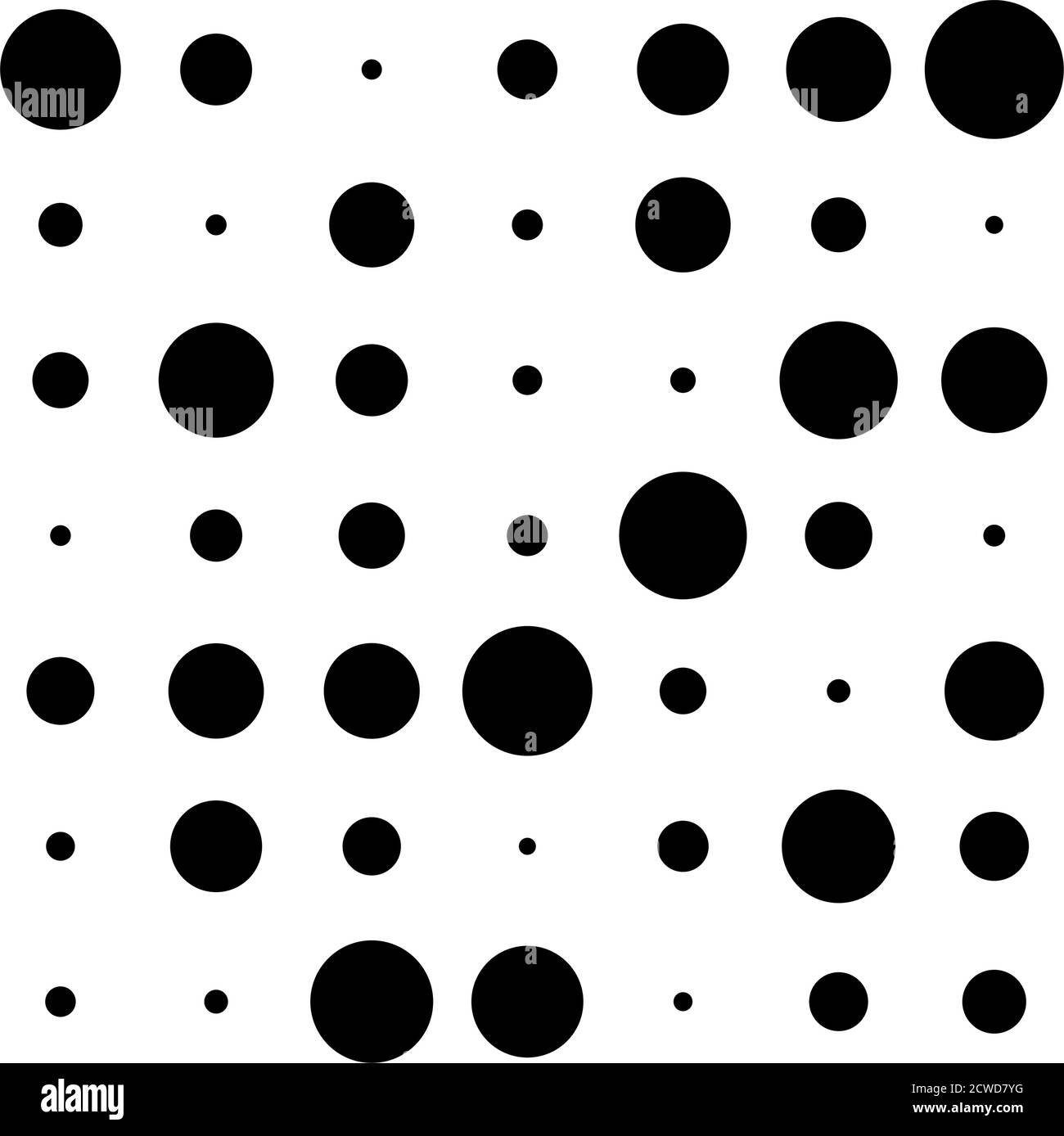 7x7 circles dots variation design. Dotted speckles, freckles. Circles ...