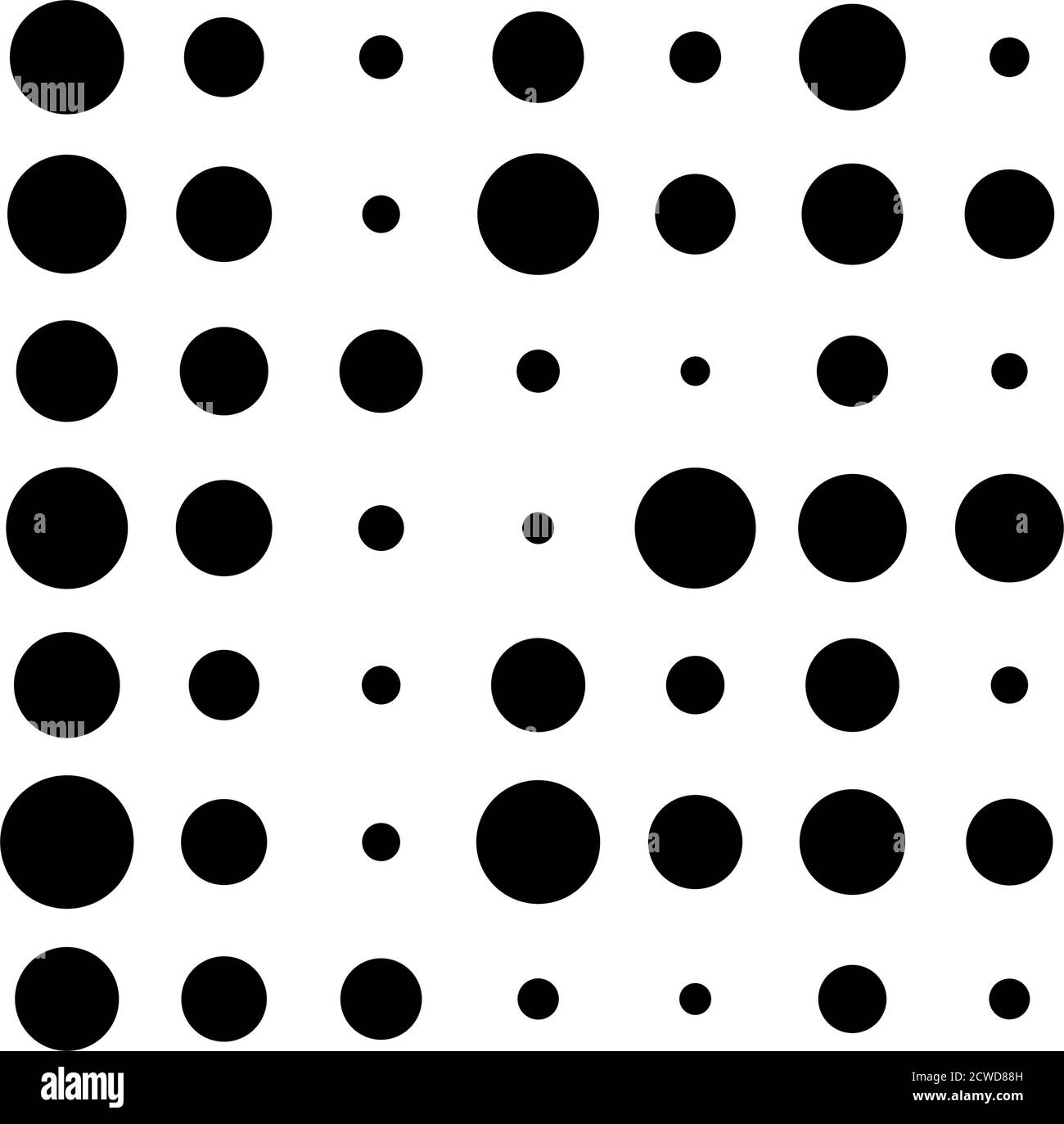 7x7 circles dots variation design. Dotted speckles, freckles. Circles ...